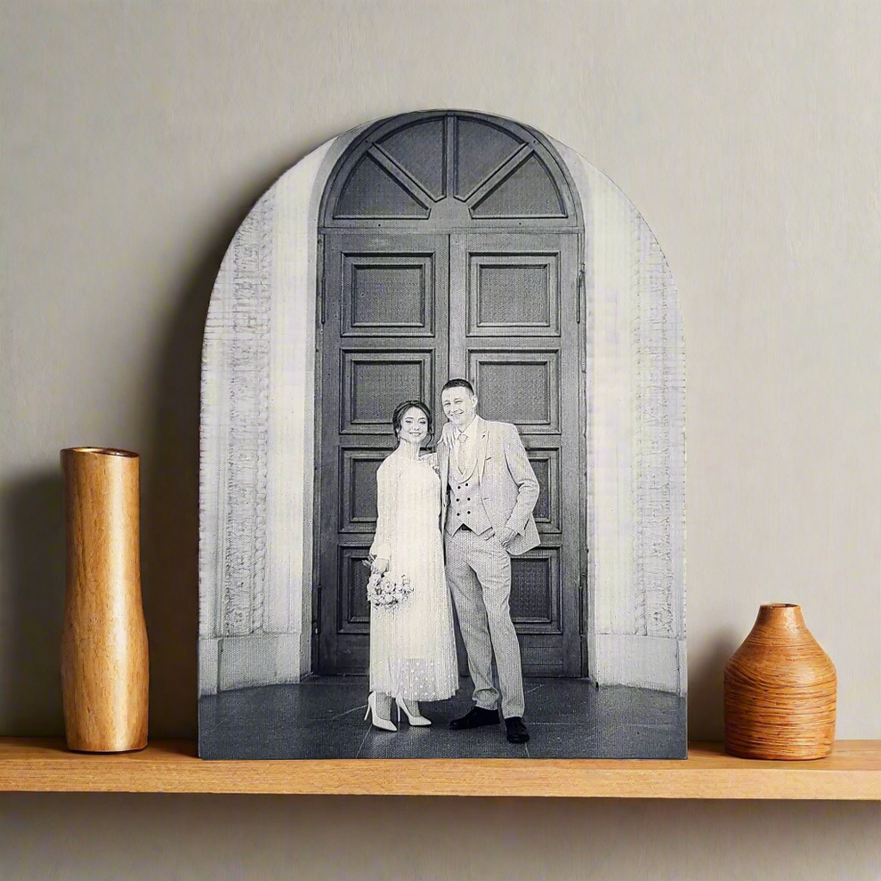 Arched Laser Engraved Photo Canvas - Crater Goods