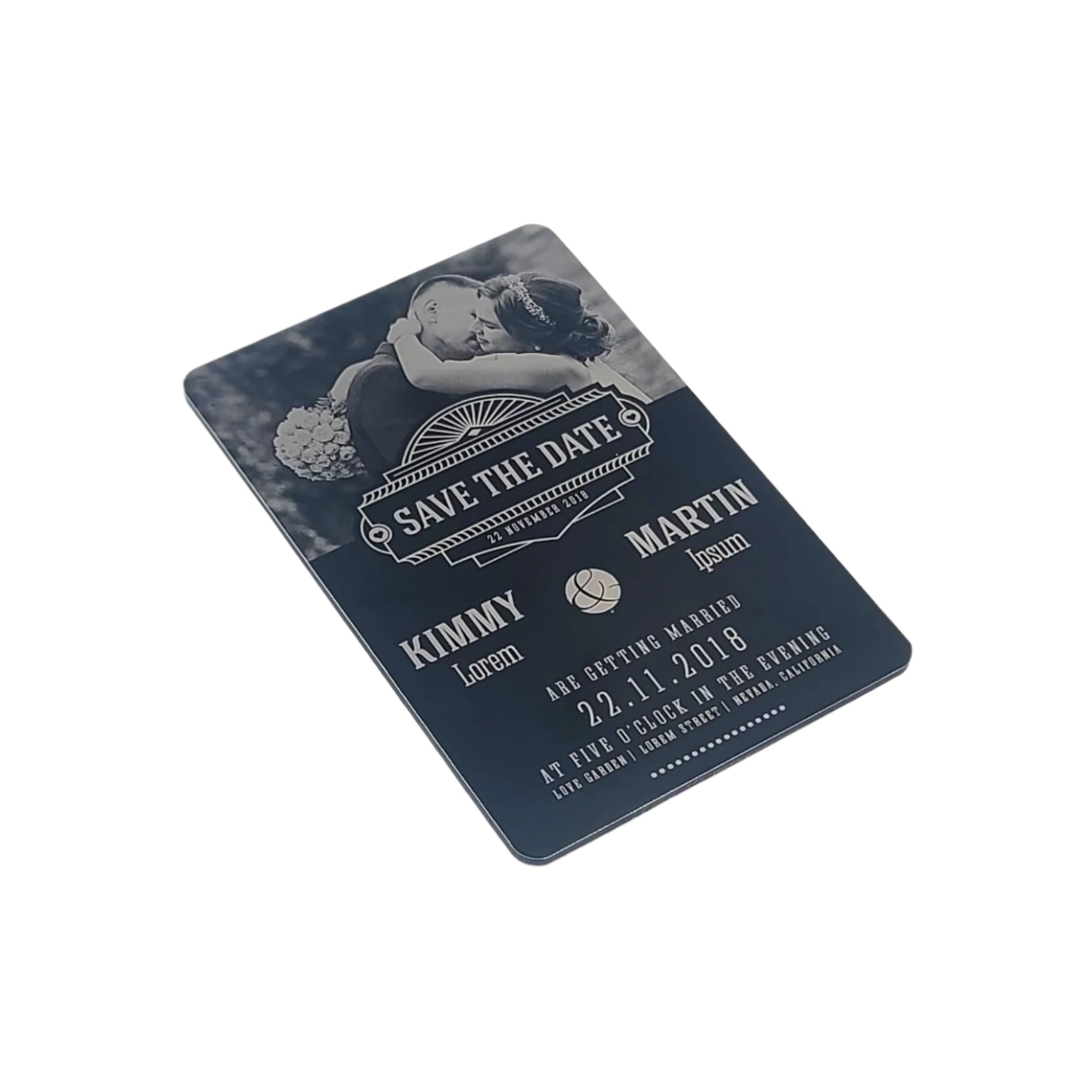 Luxury Metal Wedding Invitation | Vintage Wedding Invitation | Laser E ...